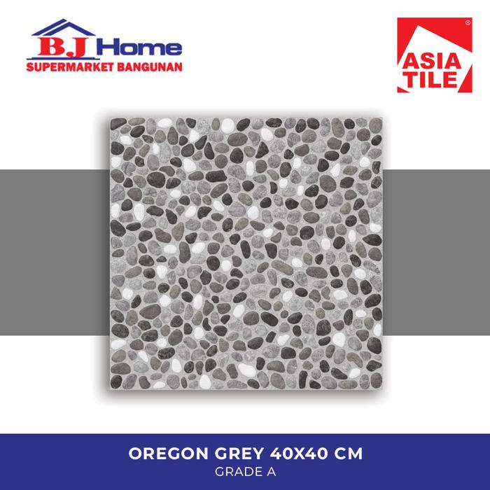Promo ASIA TILE Oregon Grey 40x40 Grade A - Keramik Lantai - Kota ...