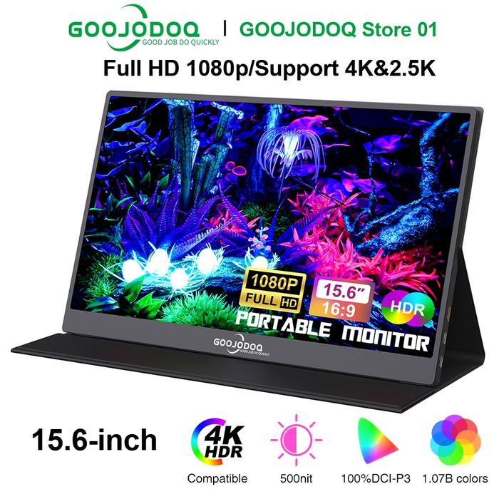 Promo GOOJODOQ 15,6" FHD 1080P Portable Monitor for Office/Gaming ...