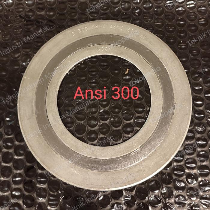 Jual Spiral Wound Gasket 8" inch SWG Stainless 304 ANSI 300 DN 200 ...