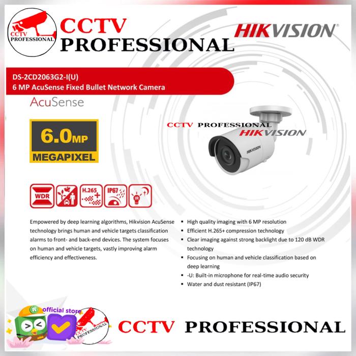 Promo HIKVISION IP CAMERA DS-2CD2063G2-I 6MP OUTDOOR Cicil 0% 3x - Jakarta Barat - cctv ...