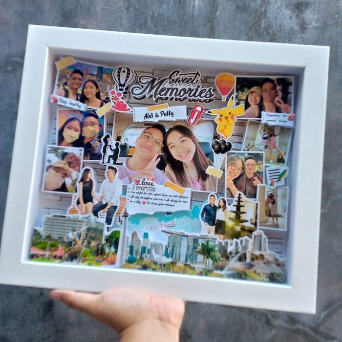 Jual Scrapframe Ultah 3D size 20x25 cm 3 Hari Jadi Kado Spesial dengan ...