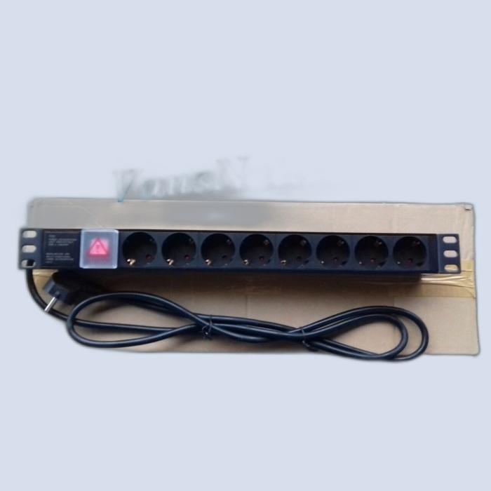 Jual pdu 8outlet germany socket / pdu8g/colokan listrik 8hole utk rack ...