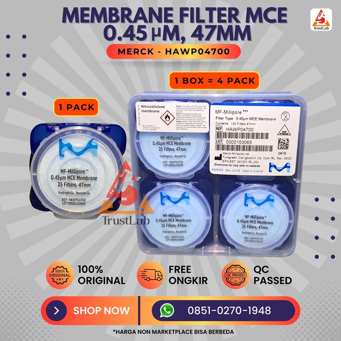 Jual HAWP04700 Membrane Filter 0.45 Micron 47 MM Millipore Merck ...