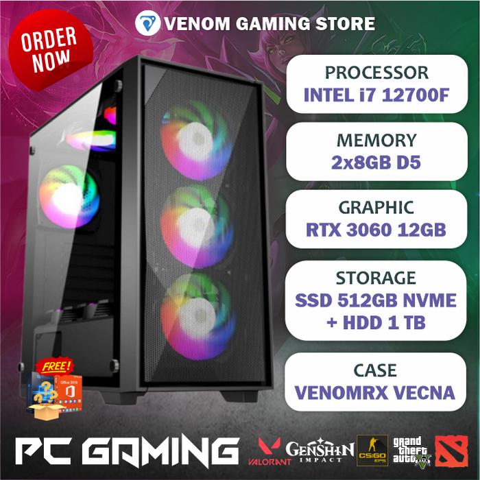 Jual Pc Gaming | Intel i7 12700F | RTX 3060 12GB | 16GB DDR5 | 512GB ...