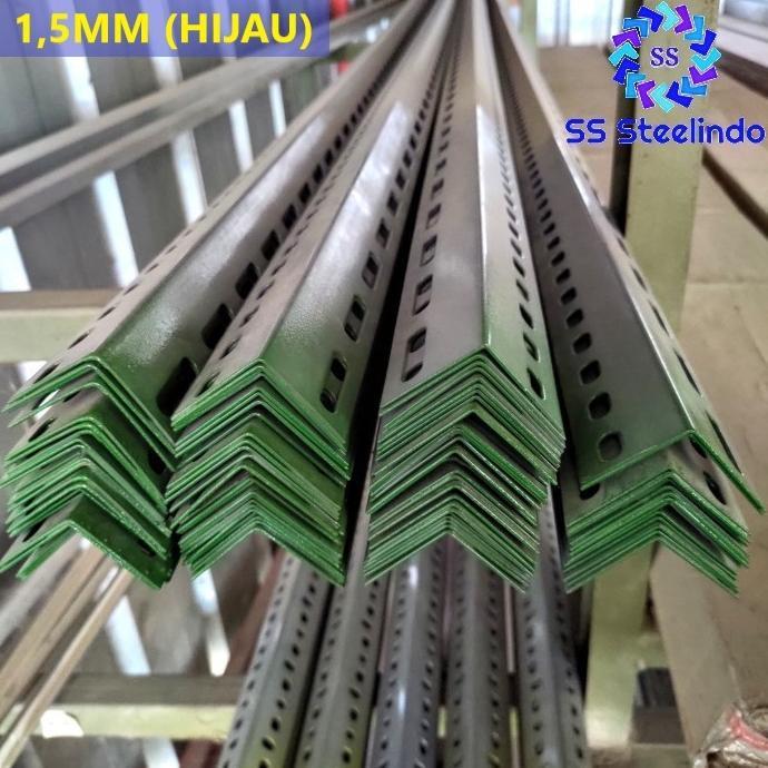 Jual BESI L SIKU LUBANG-BOLONG RAK 3 METER LEBAR 3,5CM (TEBAL 1MM 1,5MM ...