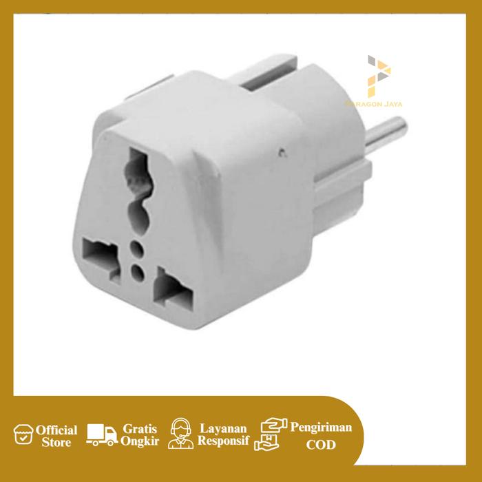 Jual Over Steker Colokan Listrik Kaki 3 ke Kaki 2 Adapter Travel ...
