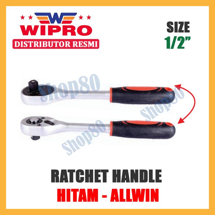 Jual Wipro Ratchet Handle Gagang Socket Drive Stang Kunci Shock sok 1/2 ...