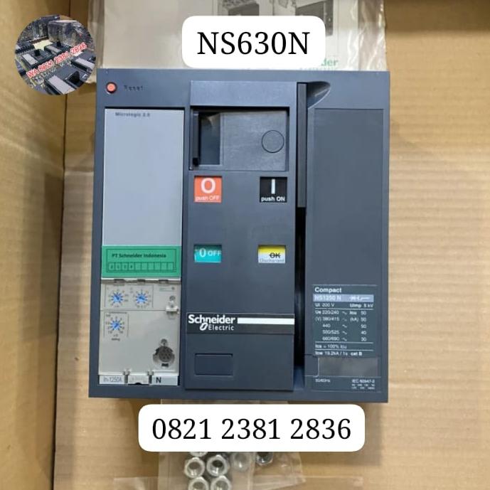 Jual SCHNEIDER MCCB NS630N 3P 630A 50KA KOMPLIT MOTORIZED 220VAC NEW ORIGINAL - Jakarta Pusat ...