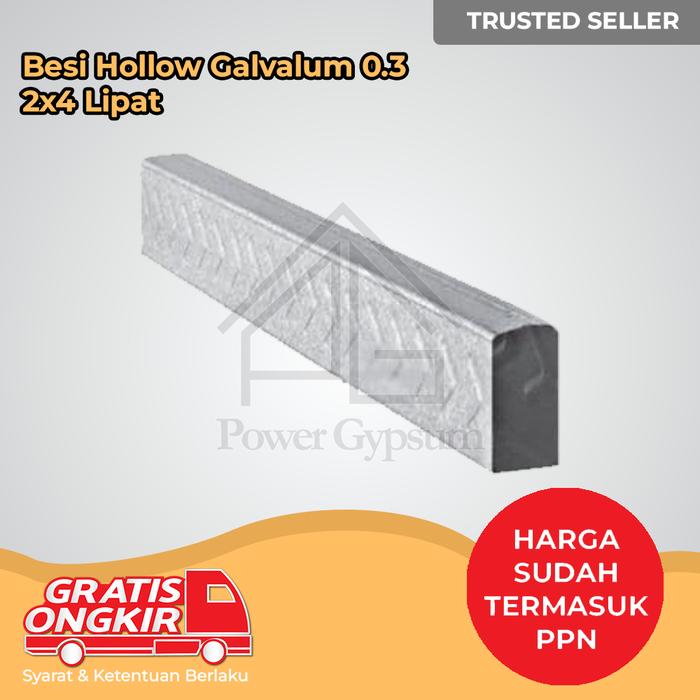 Jual Besi Hollow Galvalum 0.3 2x4 Lipat | Hollow 0,3 Lipat | Hollow 2x4 ...