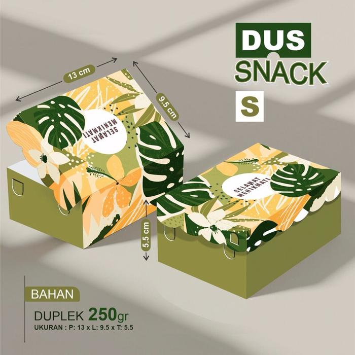 Jual Dus Snack Kekinian Box Makanan Kardus Kemasan Snack Motif Summer ...