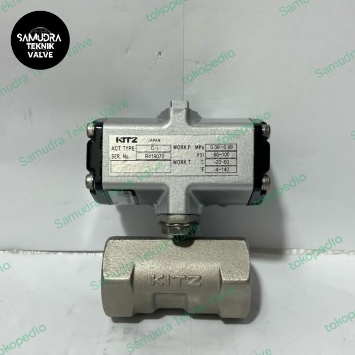 Jual BALL VALVE ACTUATOR KITZ 1 1/2" INCH STAINLESS 316 SS316 C-2 JAPAN ...