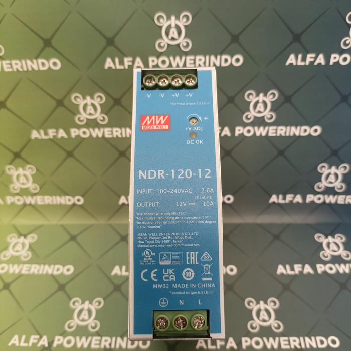 Jual MEAN WELL MEANWELL NDR-120-12 Industrial DIN RAIL PSU - Jakarta Selatan - Alfa Powerindo ...