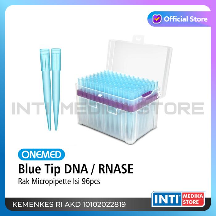 Jual Onemed - Blue Tip Box Tanpa Filter + Rack Isi 96 Pcs | Rak Wadah ...