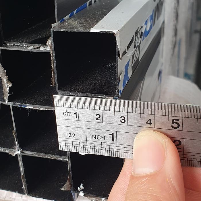 Jual Hollow Aluminium 1x1 Inch Holo - SILVER ANODIZED - Kota Bekasi ...