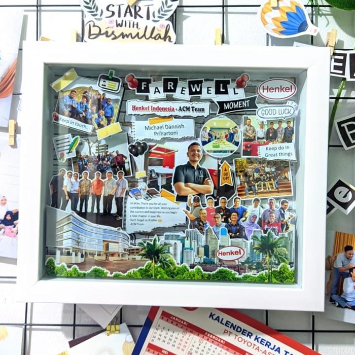Jual Kado farewell kantor scrapframe pop up 3d size 25x30 cm [3 hari ...