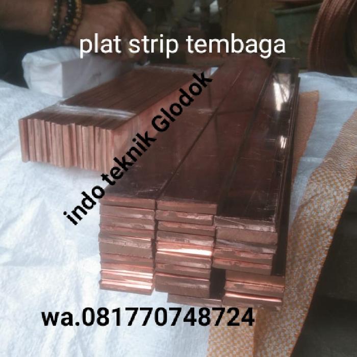 Jual plat tembaga strip/tembaga busbar t.10mm× L.150mm ×4000mm ...