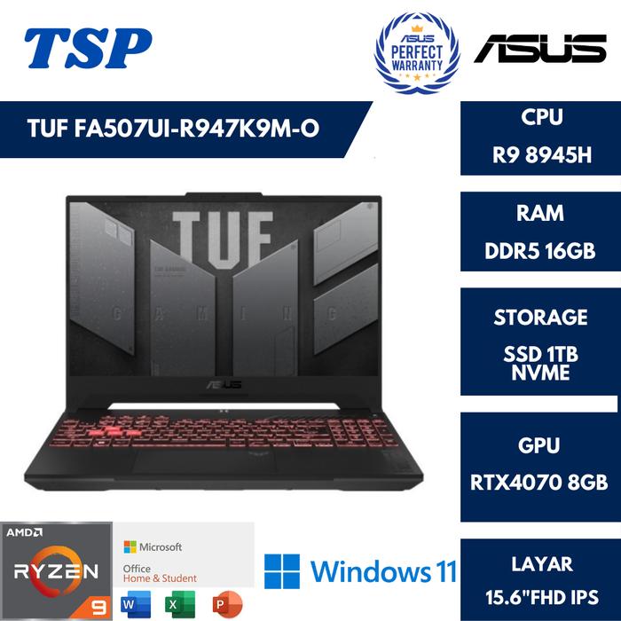 Jual ASUS TUF Gaming A15 FA507UI-R947K9M-O Ryzen 9 8945HS 16GB 1TB ...