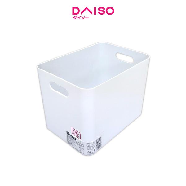 Jual Daiso Stackable storage box (deep white 5.98in x 8.46in x 6.41in ...