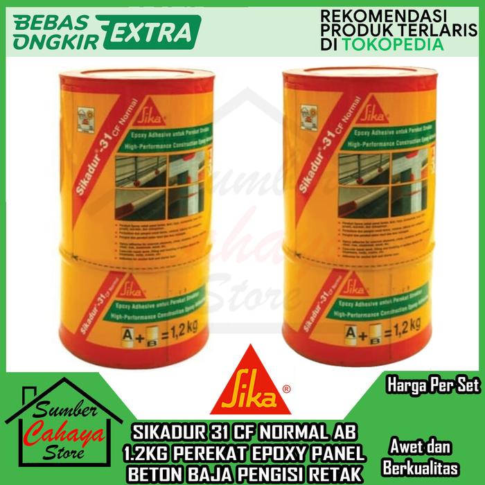 Jual Sikadur 31 CF Normal AB Perekat Angkur beton resin epoxy 1.2 Kg 1 ...