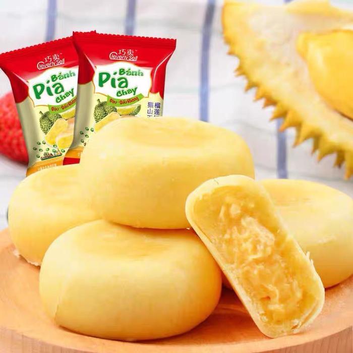 Jual Banh Pia Chay Pia Cake Durian Vietnam 300g Bakpia Durian Tan Hue ...