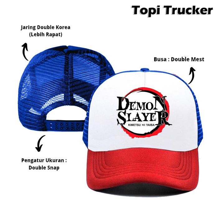 Jual Topi Trucker Jaring Logo Kimetsu No Yaiba Demon Slayer Indonesia ...