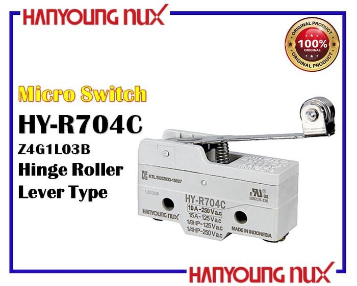 Jual Micro Switch Hanyoung HY-R704C Hinge Roller Lever Type - Jakarta ...