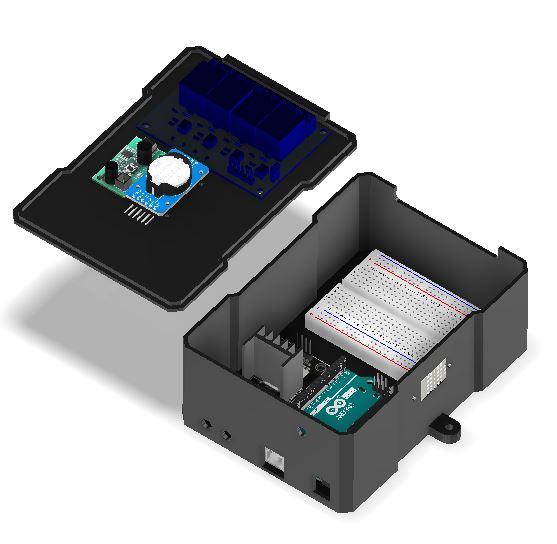 Jual Case custom DHT22 Relay 4 channel Rtc ds3231 Arduino UNO AC light ...