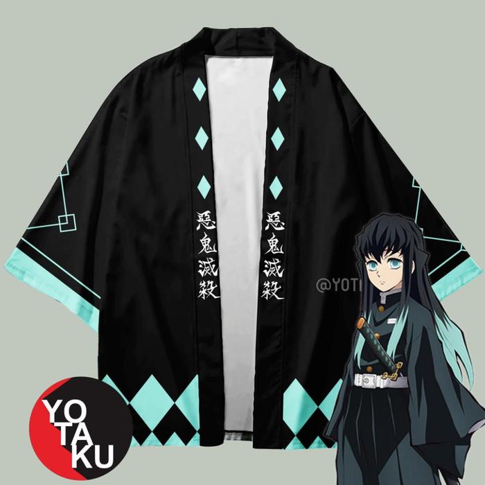 Jual div Haori Cardigan Anime Demon Slayer Muichiro Tokito Kostum ...