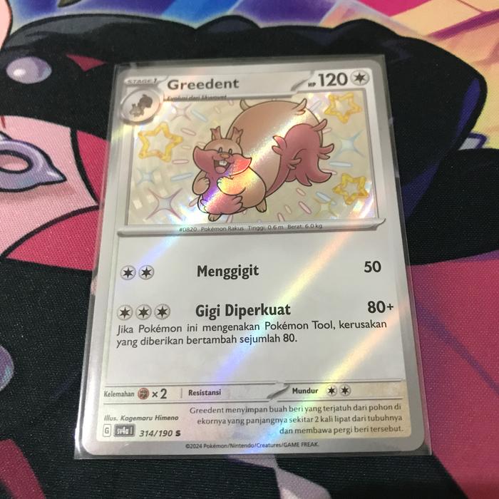 Jual Kartu Pokemon Greedent Baby Shiny Harta Berkilau Indonesia - Kota ...