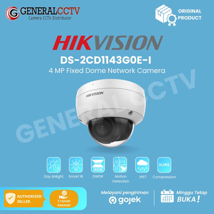 Promo Hikvision DS-2CD1143G0E-I 4 MP Fixed Dome Network Camera Garansi Resmi - Jakarta Barat ...