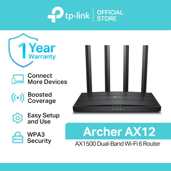 Jual TP-Link Archer AX12 AX1500 Wi-Fi 6 Wireless Dual-Band Gigabit ...
