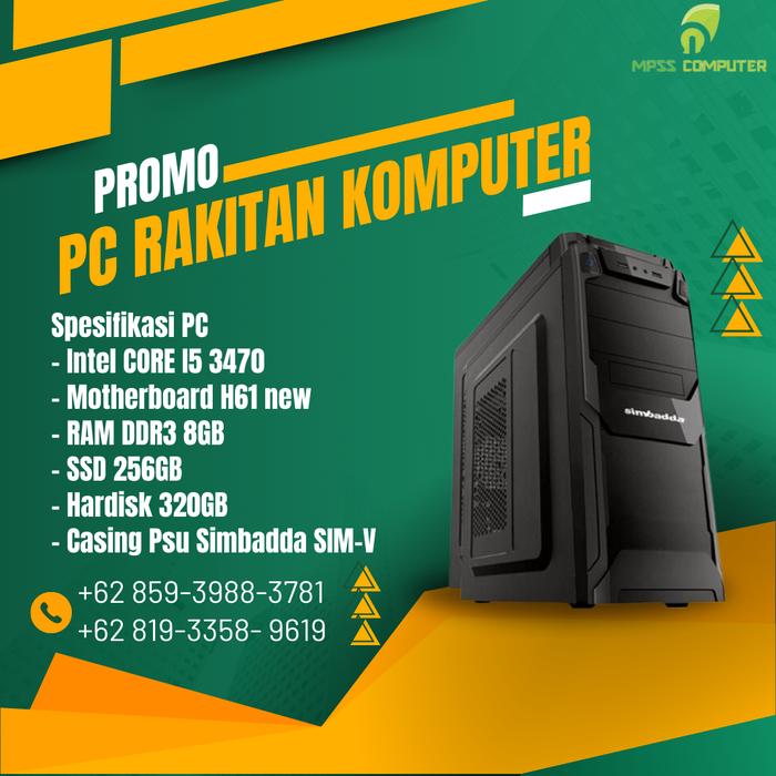 Jual PC Rakitan Intel Core i5 3470 8GB 256GB 320GB Casing PSU SIM V - Jakarta Pusat - MP ...
