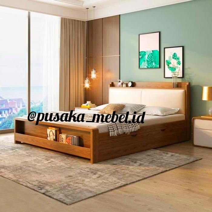 Jual divan tempat tidur minimalis kayu jati 180x200 dipan tempat tidur ...