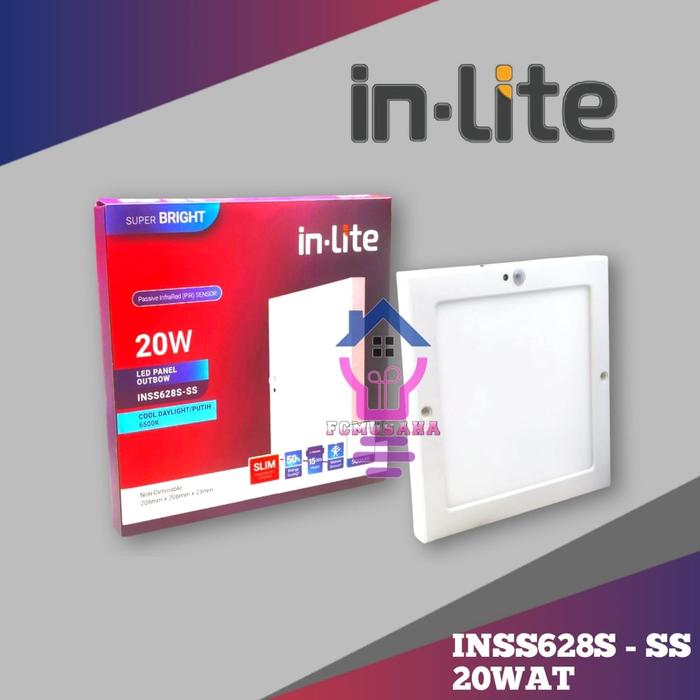 Jual INLITE Downlight Panel LED Outbow Kotak Moving Sensor 20w INSS628S ...