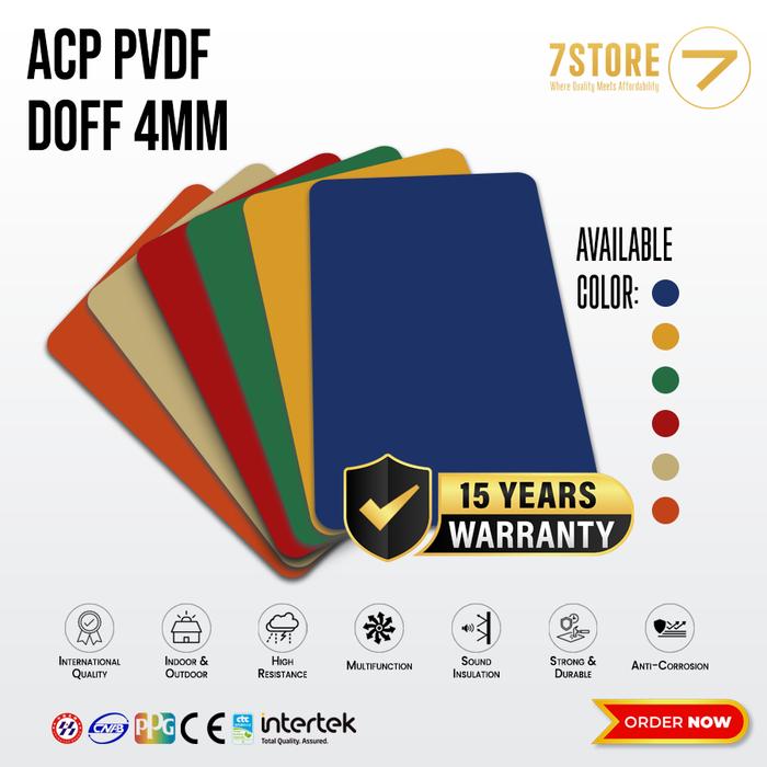 Jual SEVEN ACP PVDF 4 mm Doff Alloy 1100 0,3 mm - Aluminium Composite ...