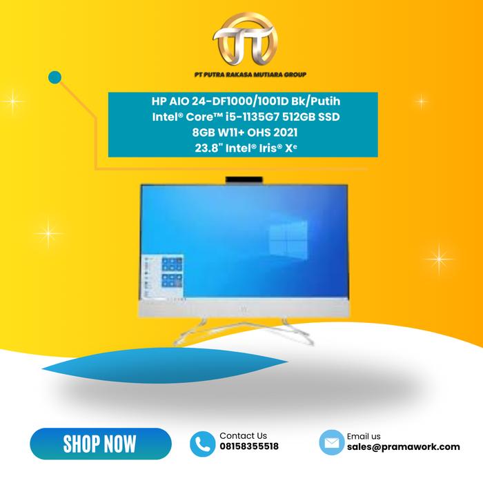 Jual HP AIO 24-DF1000/1001D Bk/Putih Intel® Core™ i5-1135G7 512GB SSD 8GB - Kota Batam - PRM ...