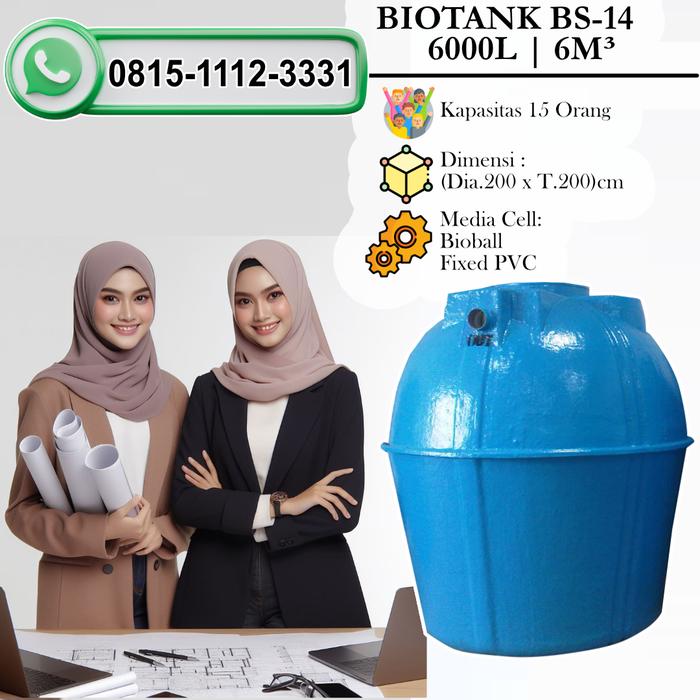 Jual Septictank Biofil Biotech Kapasitas 6000 Liter 6M3 / Biotank ...
