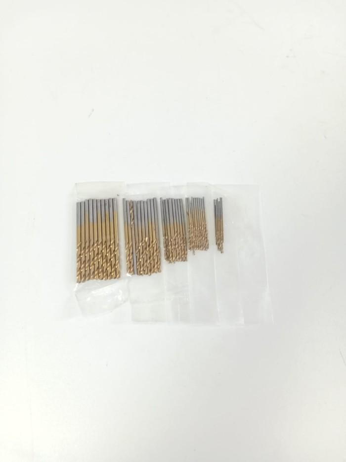 Jual Mata Bor Besi Kayu Aluminium PCB Set 50pcs Micro Drill Bit 1mm ...