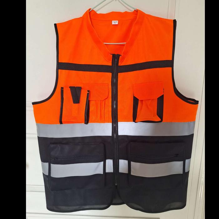 Promo ROMPI PROYEK ROMPI SAFETY POLYESTER KERAH READY STOK MERAH OREN ...