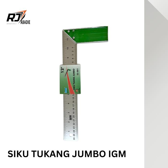 Jual Siku Tukang Penggaris L Plat Besi Chrome Tebal IGM 12 Inch 30cm ...