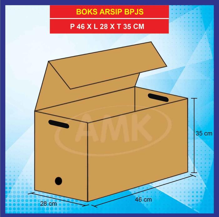 Jual Kardus Arsip / Box File / Boks Arsip BPJS (Ukuran 46 x 28 x 35) cm ...