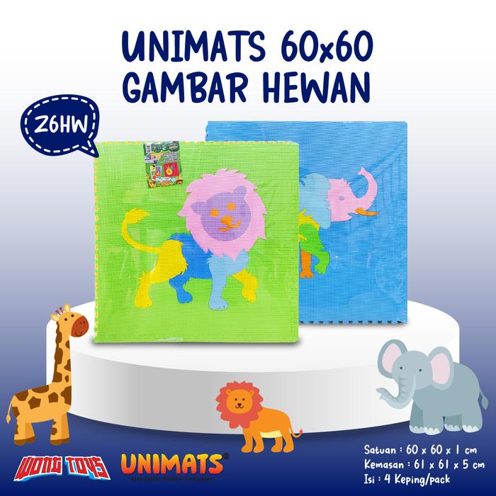 Jual Evamats 60x60 Gambar Hewan (Z6HW) - Alas Puzzle Playmat Gambar ...