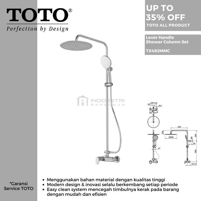 Jual Shower Column TOTO TX492MMC / Shower Tiang TOTO (2 Way) (Hot - Cold) - Kab. Bogor ...