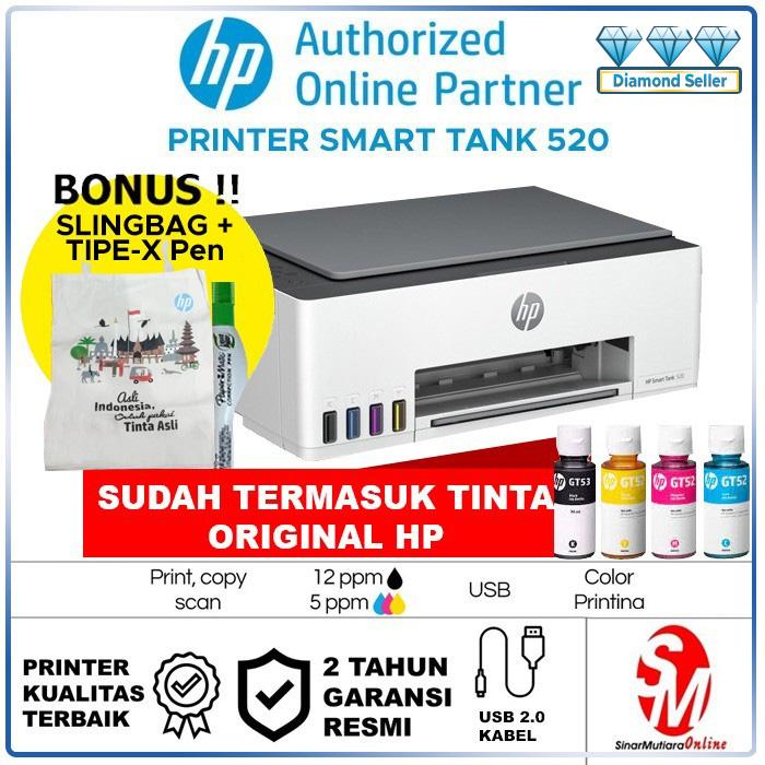 Promo Printer HP 520 Smart Tank Print Scan Copy Cicil 0% 3x - Jakarta ...