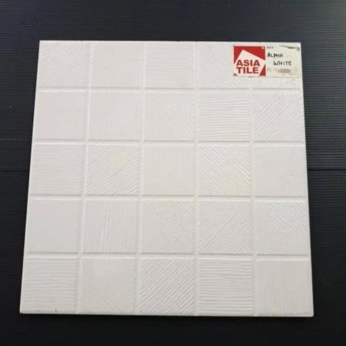 Jual KERAMIK LANTAI MATT KASAR ASIA TILE ALPHA WHITE 25X25 KW1 - Kota ...