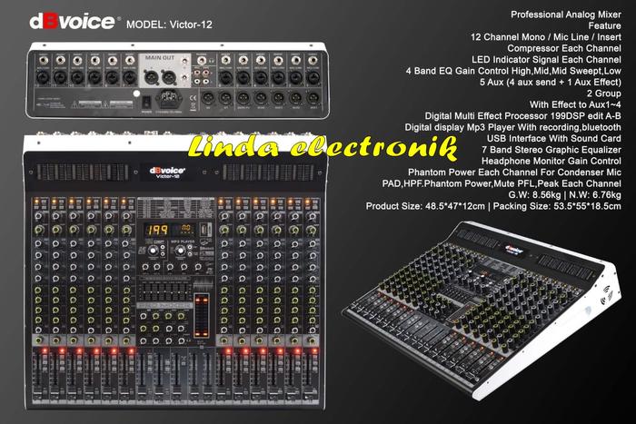 Jual Mixer dB Voice Victor 12 Original 12 Channel dbVoice - Jakarta ...
