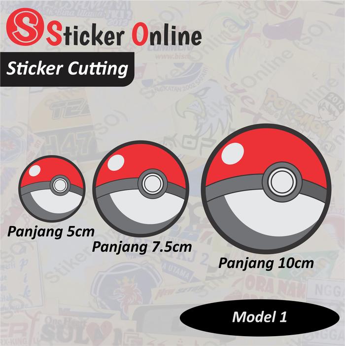 Jual Stiker Pokemon Poke Ball | Sticker Cutting Logo Pokemon Poke Ball ...