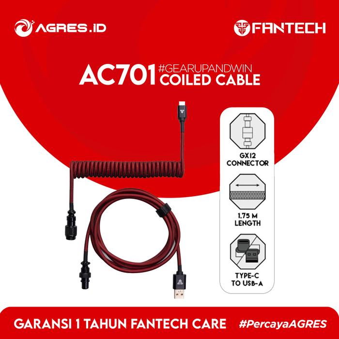 Jual Fantech AC701 | Type-C Aviator Coiled Cable for Mechanical ...