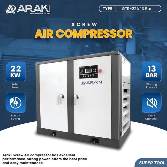 Jual ARAKI Screw Air Compressor GTR-22A LW 13 Bar Heavy Duty Screw ...