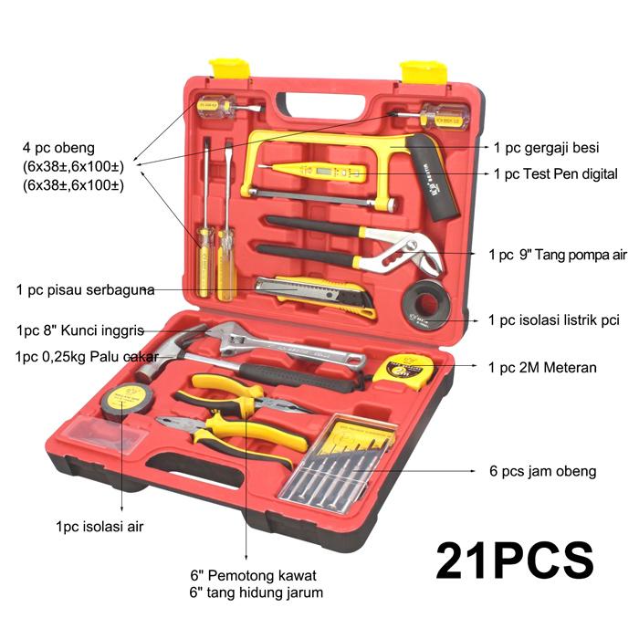 Promo Toolkit Perkakas Pertukangan Rumah Household Auto Repair Box Tool ...